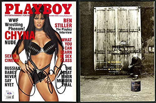 Chyna Joanie Laurer SIGNED Nov 2000 Playboy Magazine WWF PSA/DNA AUTOGRAPHED HOT - Autographed Wrestling Miscellaneous Items