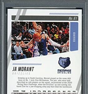 Ja Morant 2019 Panini Chronicles Basketball Rookie Card RC #61 Graded PSA 10