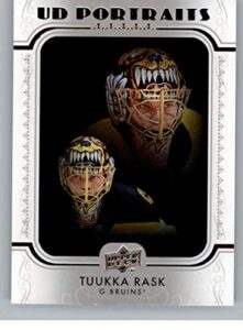 2019-20 upper deck hockey series 1 portraits #p-33 tuukka rask boston bruins official ud nhl trading card