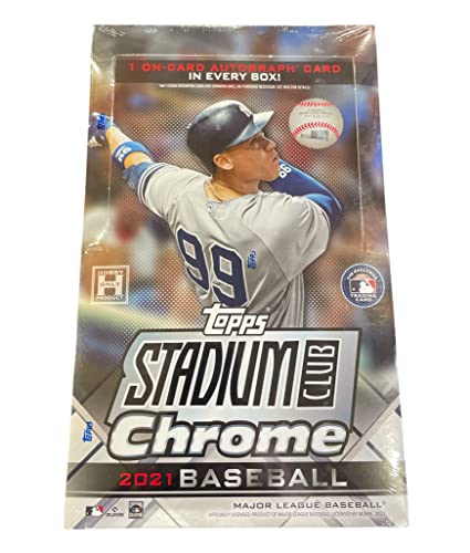 2021 Topps Stadium Club Chrome Baseball Hobby Box (14 Pack/7 Cards: 1 Auto)