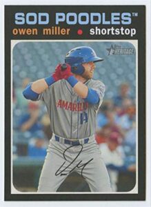 2020 topps heritage minors #166 owen miller rc rookie amarillo sod poodles baseball trading card