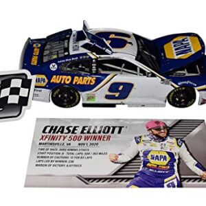 AUTOGRAPHED 2020 Chase Elliott #9 NAPA Team MARTINSVILLE WIN (Raced Version) Championship Season Rare Signed Lionel 1/24 Scale NASCAR Diecast Car with COA (1 of only 2,304 produced)