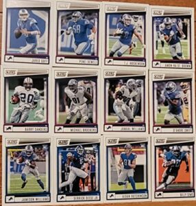 2022 panini score football detroit lions team set 12 cards w/drafted rookies aidan hutchinson rookie card