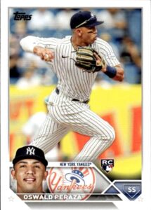 2023 topps #94 oswald peraza rc new york yankees baseball official trading card of the mlb