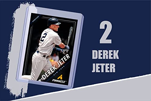 Derek Jeter Baseball Cards (5) ASSORTED New York Yankees Trading Card and Wristbands Gift Bundle