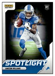 jameson williams rc 2022 panini instant spotlight rookie /991#bw7 nm+-mt+ nfl football lions