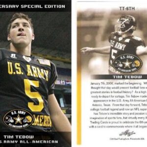 Leaf Razor U.S. Army High School All-American Bowl Football Card #TT-6th Tim Tebow - Florida Gators (NFL Trading Card) New York Jets QB!