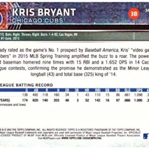 2015 Topps Baseball #616 Kris Bryant Rookie Card - His official Topps Rookie Card! - Near Mint to Mint