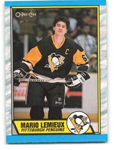 1989-90 o-pee-chee #1 mario lemieux pittsburgh penguins nhl hockey card nm-mt