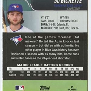 Baseball Trading Card MLB 2022 Topps Stadium Club #286 Bo Bichette NM Near Mint Blue Jays