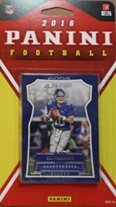 new york giants 2016 panini factory sealed team set with eli manning, odell beckham, eli apple rookie card plus