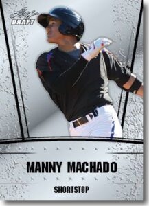 2011 leaf draft silver prospects baseball card #29 manny machado – baltimore orioles (prismatic design)(rookie / prospect)(baseball trading cards)