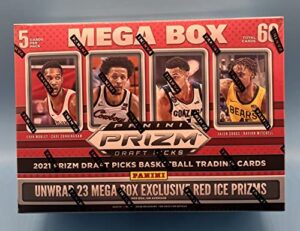 2021 panini prizm basketball draft picks mega box factory sealed red ice