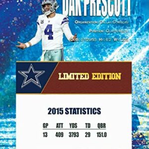 Dak Prescott 2016 ROOKIE CARD RAINBOW GOLD RC DALLAS COWBOYS