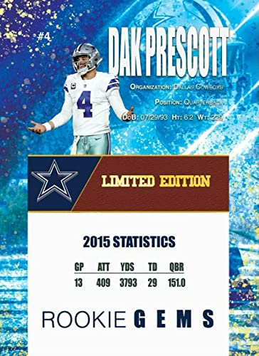 Dak Prescott 2016 ROOKIE CARD RAINBOW GOLD RC DALLAS COWBOYS