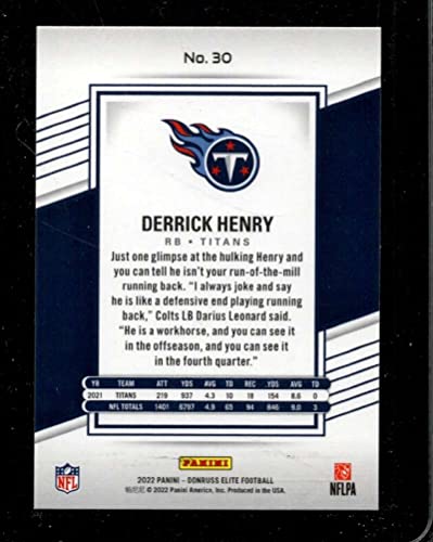 2022 DONRUSS ELITE #30 DERRICK HENRY NMMT TITANS