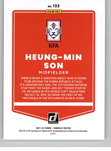 2021-22 Donruss Road to Qatar #133 Heung-Min Son Korea Republic Official Soccer Trading Card in Raw (NM or Better) Condition