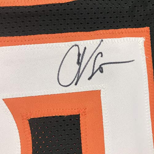 Autographed/Signed Chad Johnson Ochocinco Cincinnati Black Football Jersey JSA COA