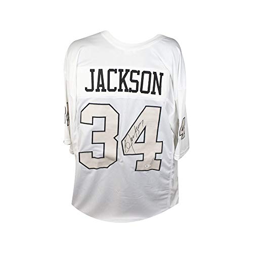 Bo Jackson Autographed Oakland Raiders White Custom Football Jersey - BAS COA