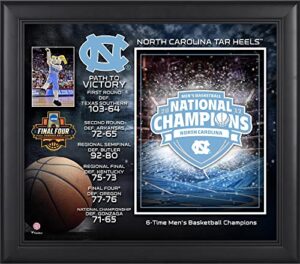 north carolina tar heels framed 15″ x 17″ 2017 ncaa men’s basketball national champions collage – college team plaques and collages