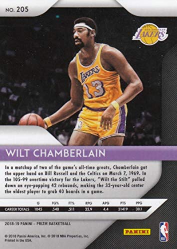 Basketball NBA 2018-19 Panini Prizm #205 Wilt Chamberlain Lakers