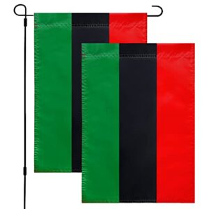 tsmd afro american garden flag pan-african flags double sided outdoor yard decorative,12″x 18″,2 pack