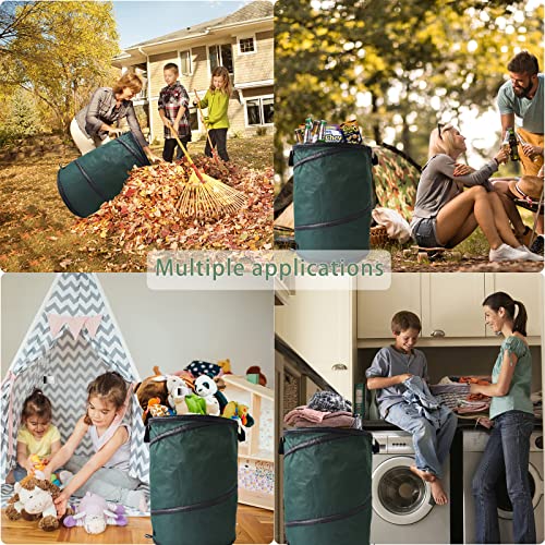 SQUEEZE master Professional Reusable Garden Waste Bags-Collapsible Container Gardening Bag-Collapsible Trash Can,Camping Waste Bag,Yard Trash Bin,Recycling Bag,Yard Waste Container,Lawn Grass Bag