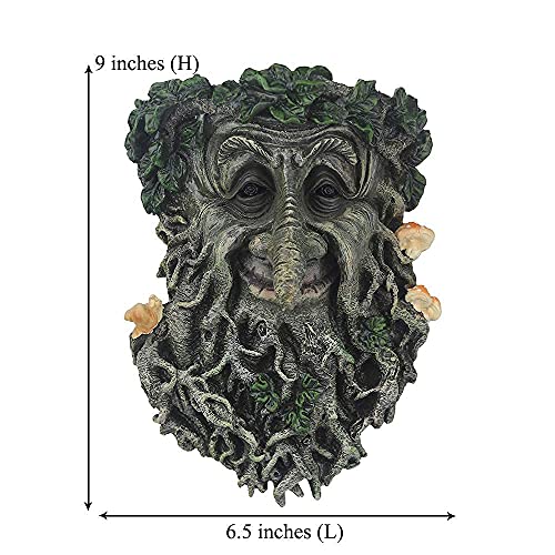 BEXLEYBAY Tree Face Outdoor Statues, Whimsical Tree Face Tree Huggers Sculptures - Old Man Tree Face Garden Decors Yard Art, 9"x6.5"x3.5"