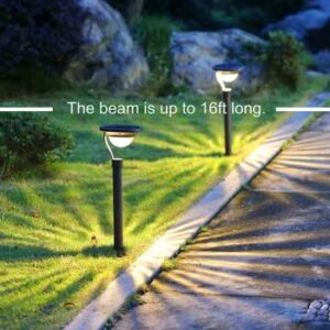 Twinkle Star 50 Lumens Solar Outdoor Lights 4 Pack Waterproof Solar Pathway Lights 12 Hrs for Walkway, Patio, Yard, Driveway, Garden