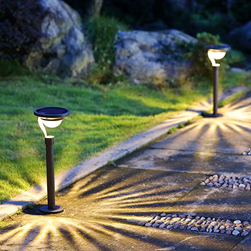 Twinkle Star 50 Lumens Solar Outdoor Lights 4 Pack Waterproof Solar Pathway Lights 12 Hrs for Walkway, Patio, Yard, Driveway, Garden