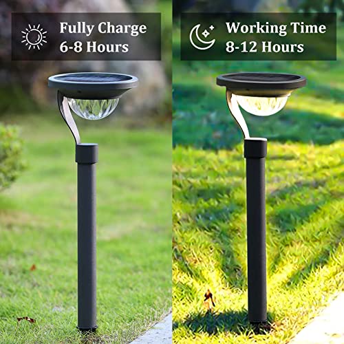 Twinkle Star 50 Lumens Solar Outdoor Lights 4 Pack Waterproof Solar Pathway Lights 12 Hrs for Walkway, Patio, Yard, Driveway, Garden