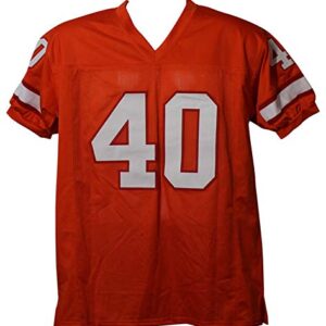 Mike Alstott Autographed/Signed Tampa Bay XL TB Orange Jersey BAS