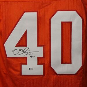 Mike Alstott Autographed/Signed Tampa Bay XL TB Orange Jersey BAS