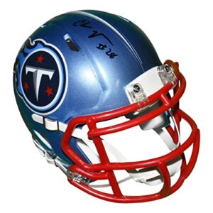 chris johnson autographed tennessee titans flash mini helmet – hand signed & jsa authenticated