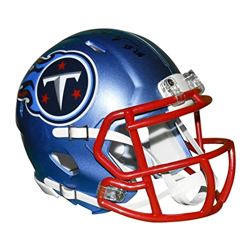 Chris Johnson Autographed Tennessee Titans Flash Mini Helmet - Hand Signed & JSA Authenticated