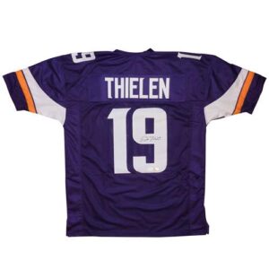 adam thielen autographed minnesota vikings (purple #19) custom jersey – tse