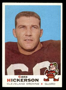 1969 topps # 209 gene hickerson cleveland browns-fb (football card) vg/ex browns-fb ole miss