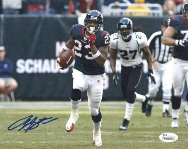 Arian Foster Autographed/Signed Houston Texans 8x10 photo JSA 15291 - Autographed NFL Photos