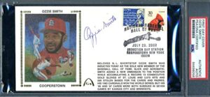 ozzie smith psa dna slabbed signed hall of fame fdc cache autograph