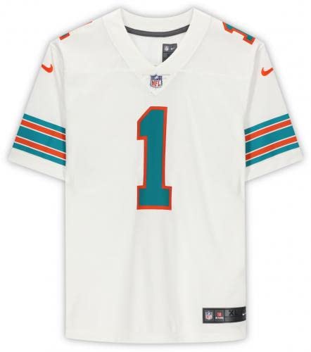 Tua Tagovailoa Miami Dolphins Autographed White Throwback Nike Limited Jersey - Autographed NFL Jerseys