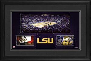 louisiana state tigers framed 10″ x 18″ pete maravich assembly center panoramic collage – college player plaques and collages