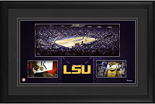 Louisiana State Tigers Framed 10" x 18" Pete Maravich Assembly Center Panoramic Collage - College Player Plaques and Collages