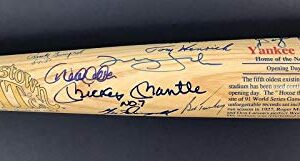 Mickey Mantle Signed Bat Baseball Yankees HOF Derek Jeter Autograph 34 Sigs JSA - Autographed MLB Bats