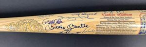 mickey mantle signed bat baseball yankees hof derek jeter autograph 34 sigs jsa – autographed mlb bats