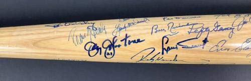 Mickey Mantle Signed Bat Baseball Yankees HOF Derek Jeter Autograph 34 Sigs JSA - Autographed MLB Bats