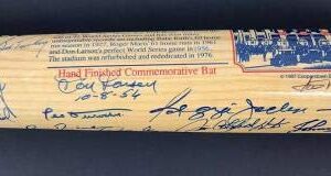 Mickey Mantle Signed Bat Baseball Yankees HOF Derek Jeter Autograph 34 Sigs JSA - Autographed MLB Bats