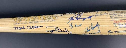 Mickey Mantle Signed Bat Baseball Yankees HOF Derek Jeter Autograph 34 Sigs JSA - Autographed MLB Bats