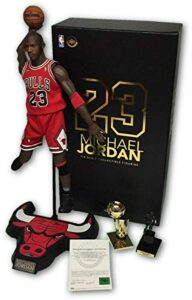 michael jordan signed autographed 1/4 enterbay figurine uda upper deck bulls – autographed nba figurines