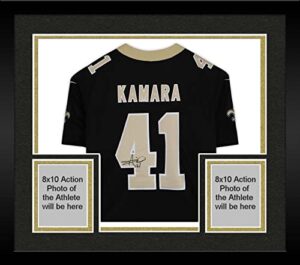 framed alvin kamara new orleans saints autographed nike black limited jersey – autographed nfl jerseys