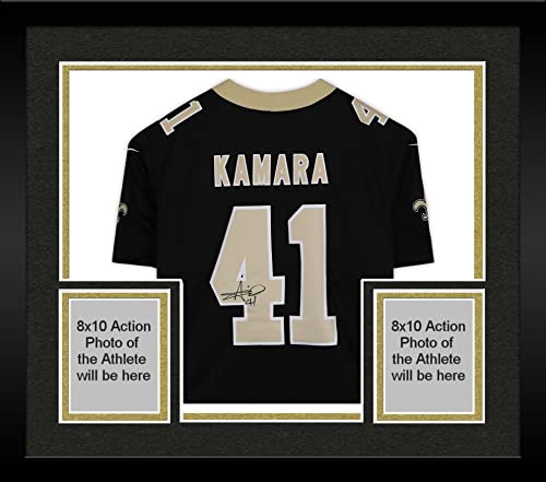 Framed Alvin Kamara New Orleans Saints Autographed Nike Black Limited Jersey - Autographed NFL Jerseys